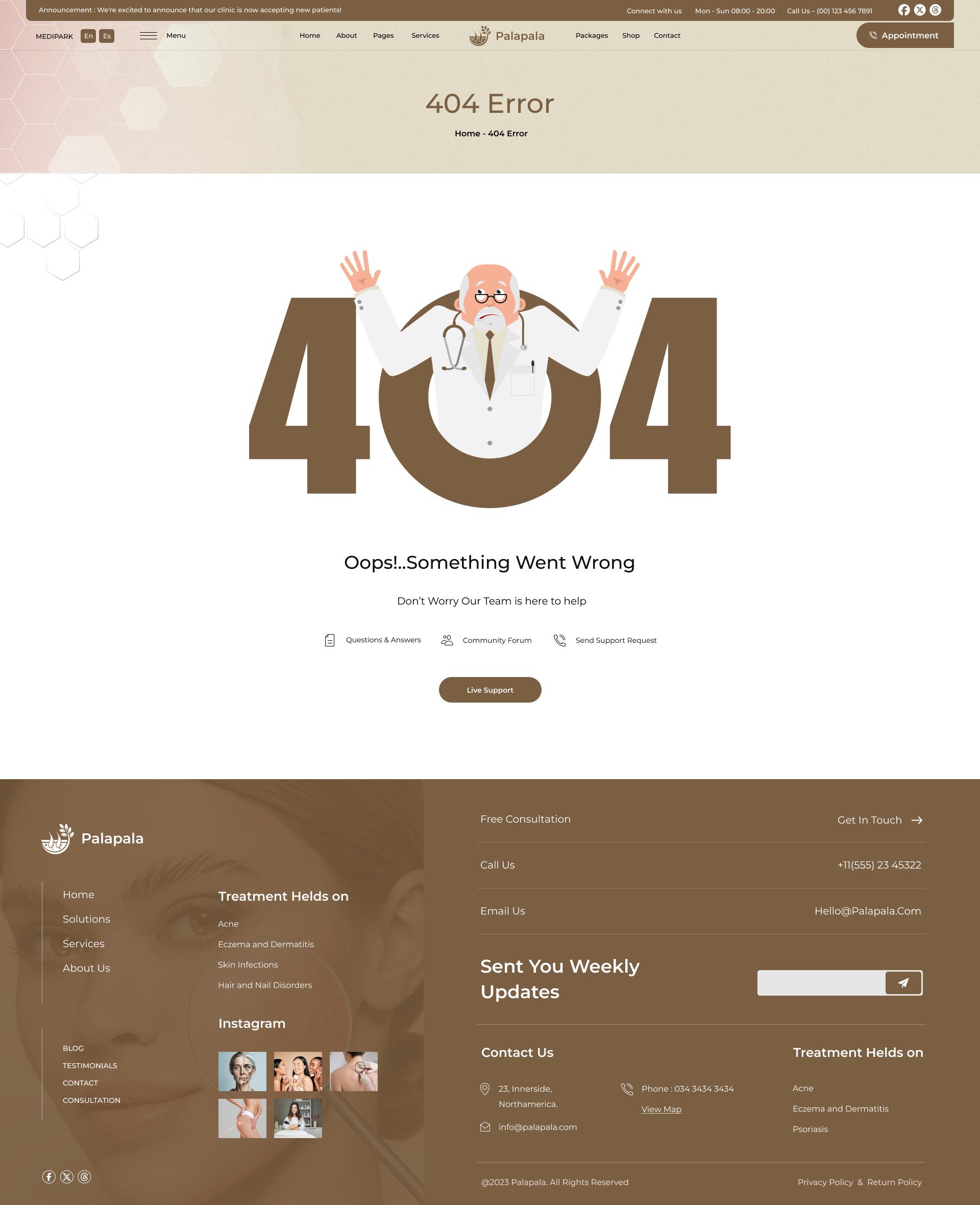 PalaPala - Dermatology Medical & Skin Care Figma Template by BuddhaThemes